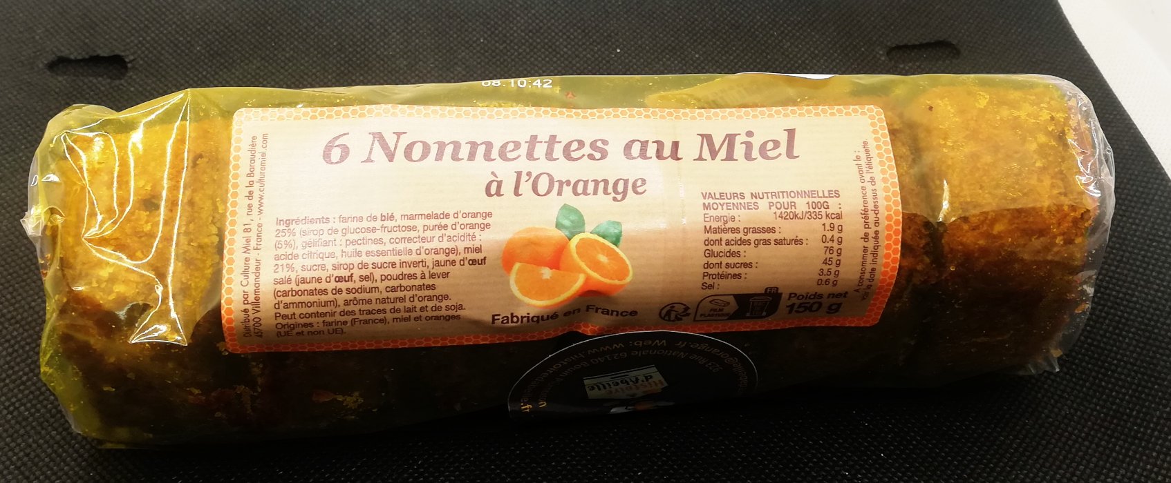 6 Nonnettes au miel à l'orange 150gr - Saveurs de nos Terroirs